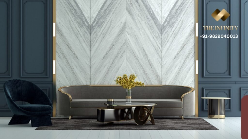 Unique Marble Feature Walls - Light Reflection On Marble In Interior ...